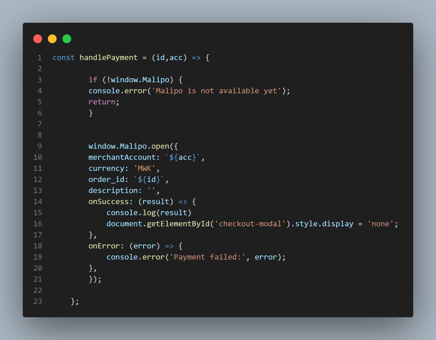 Malipo Documentation | Payment Solutions API & Integration Guides